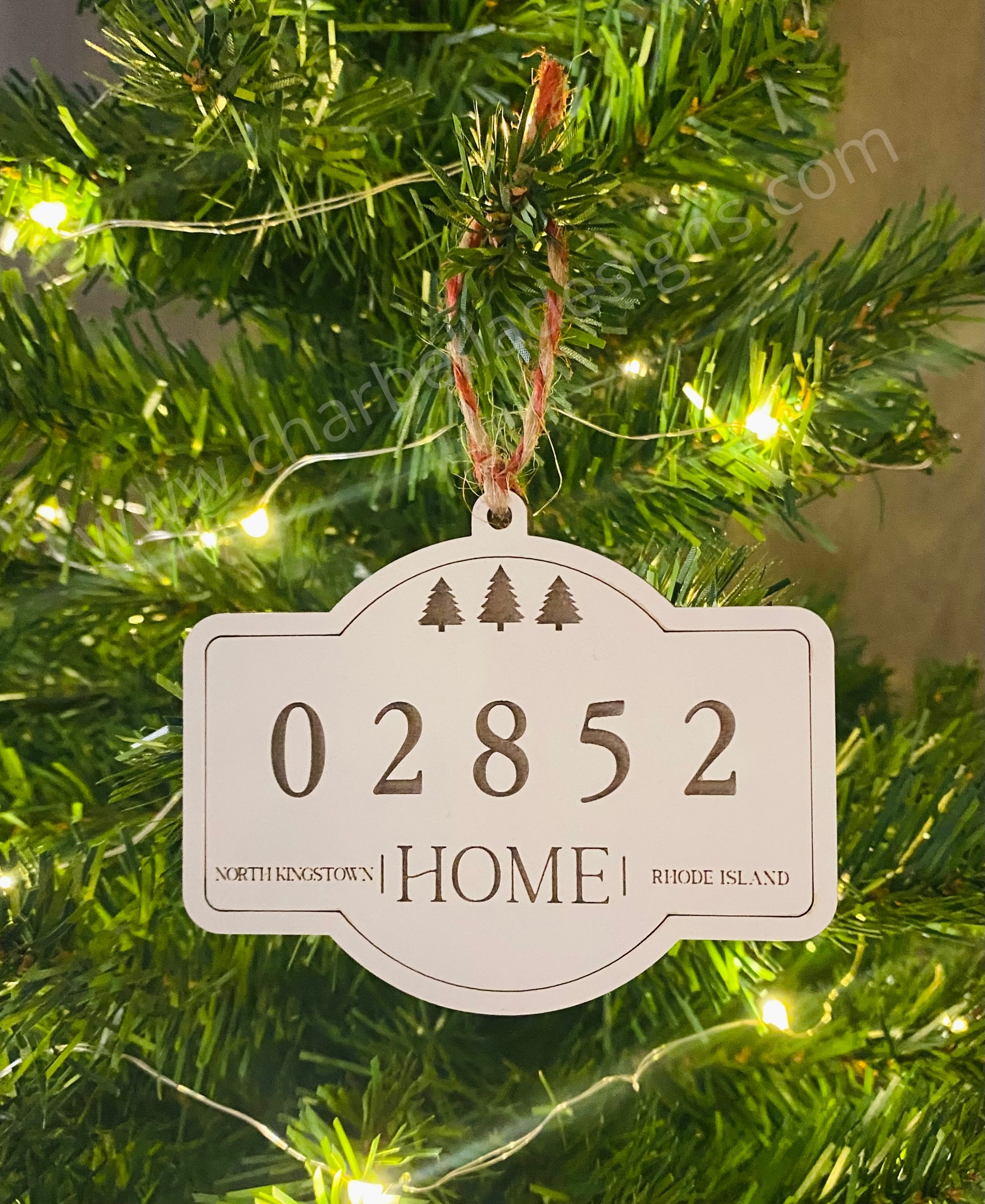 Zip Code Ornament – CharBella Designs